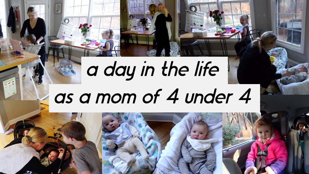 day in the life as a mom of 4 // mom of twin babies - YouTube
