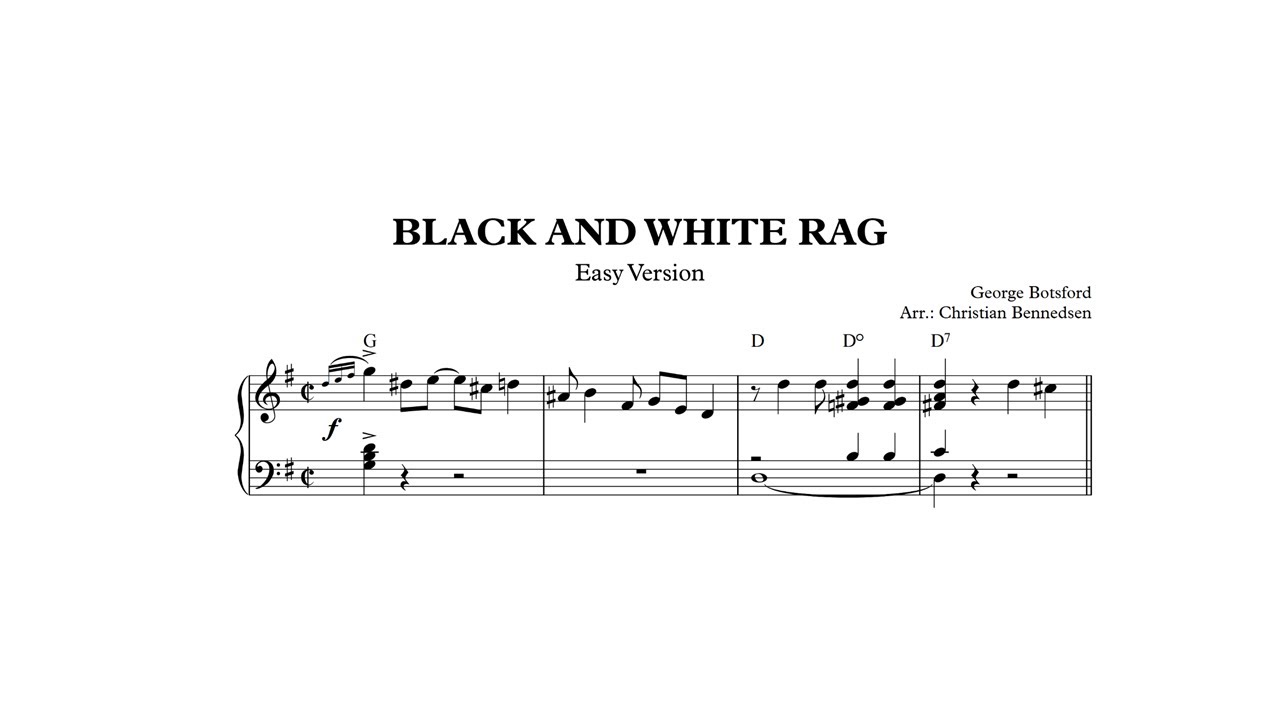 Black And White Rag - Easy - YouTube