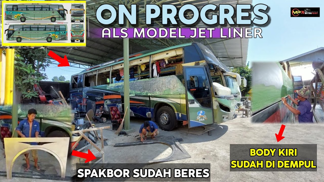 ALS MODEL JET LINER SUDAH DI DEMPUL BODY KIRI DAN SPAKBOR SUDAH BERES ...