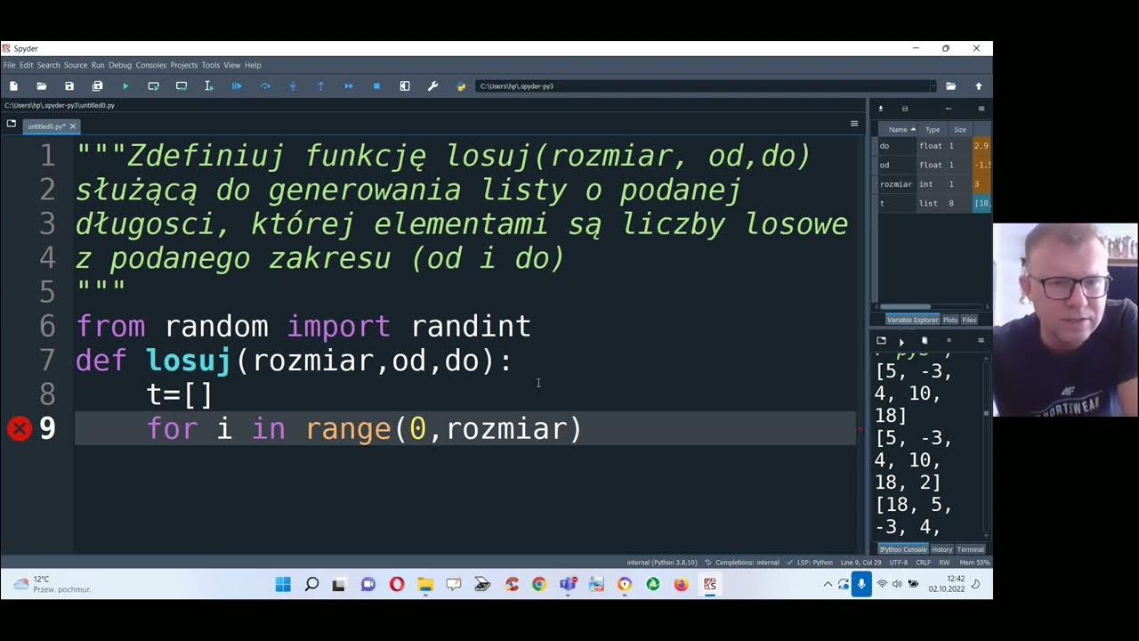 Losowa lista liczb - YouTube