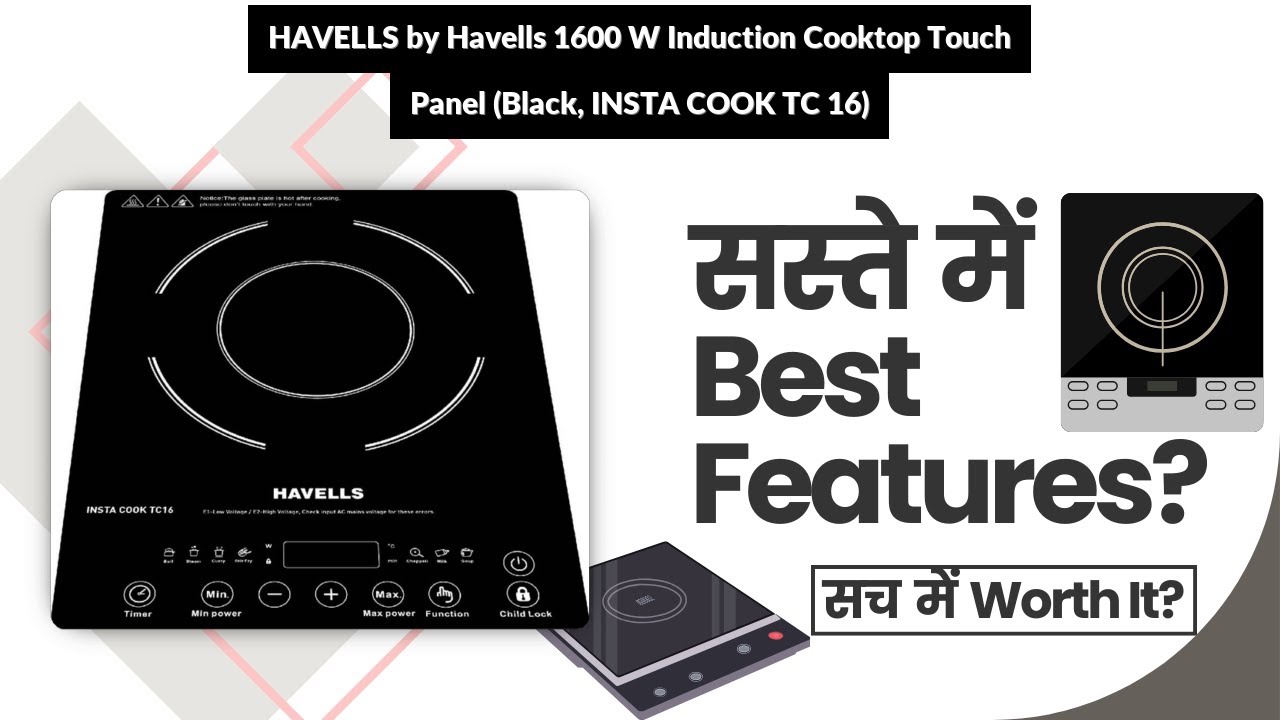 HAVELLS by Havells 1600 W Induction Cooktop Touch Panel (Black, INSTA ...