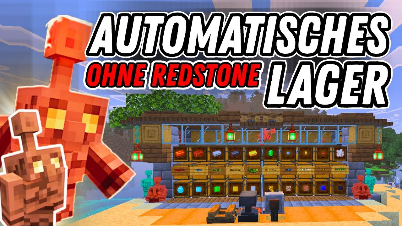 🔴AUTOMATISCHES LAGER mit KUPFER GOLEM! (NEU) MINECRAFT BEDROCK 1.21 ...