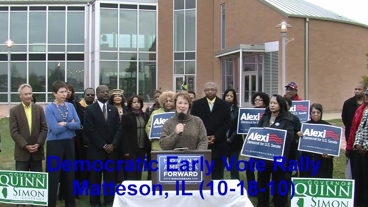 Sen. Maggie Crotty talks to the Early Vote Rally in Matteson - YouTube