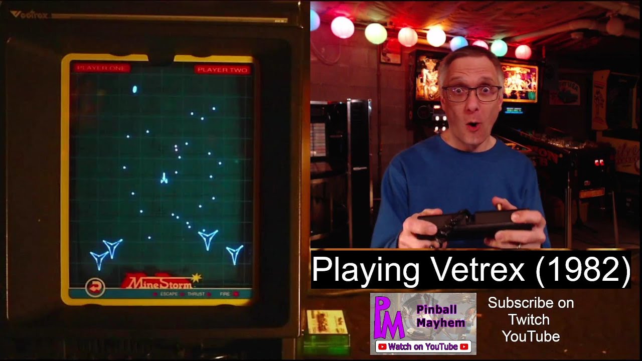 Live Vectrex play - console from 1982 - playing the Multi cart 2.5 Sean ...