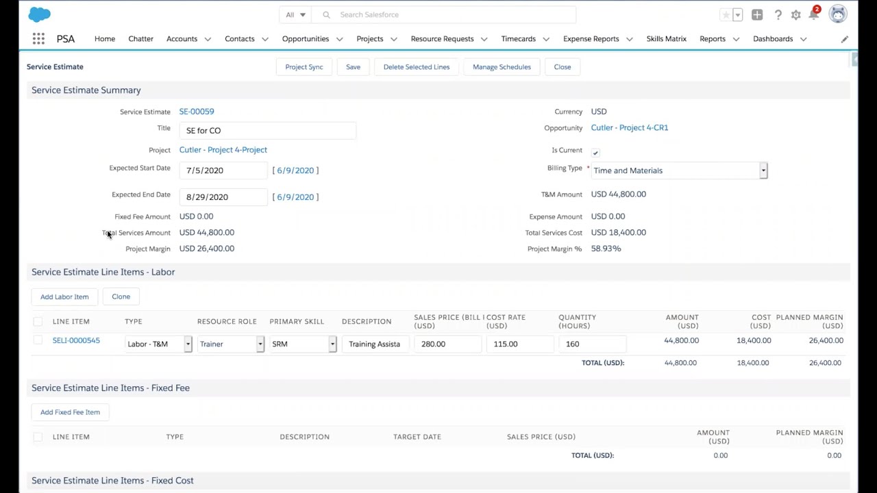 Estimate Services with Resource Roles, Fixed Fee Milestones & Auto ...