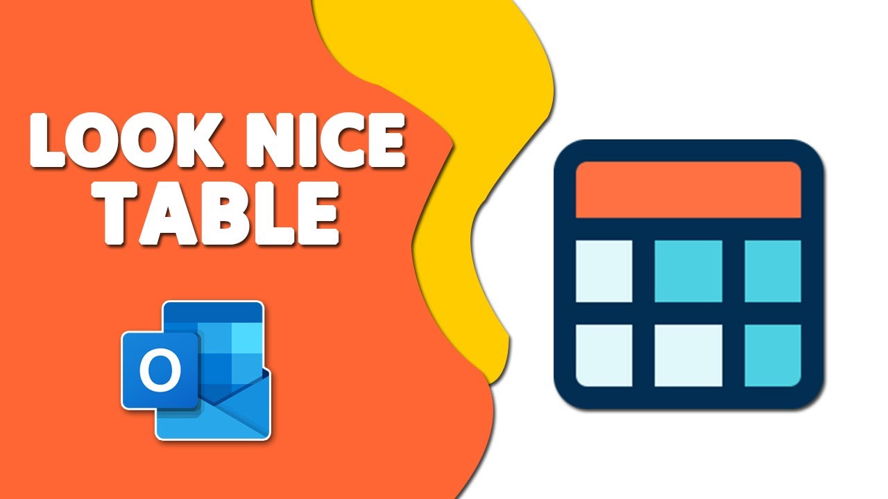 How to Create Table Look Nice in Outlook - YouTube