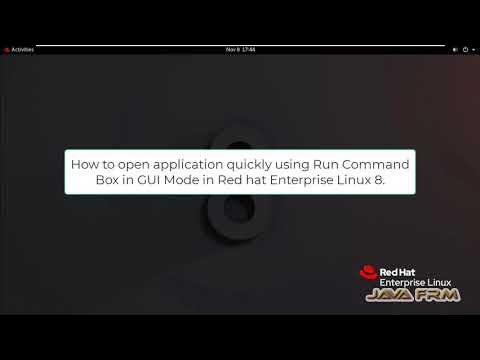 How to open Applications using Run command Box in RHEL 8 - YouTube