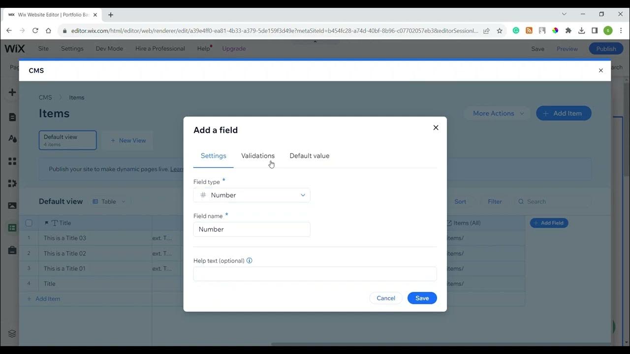 How to use CMS in wix | Wix Tutorial - YouTube
