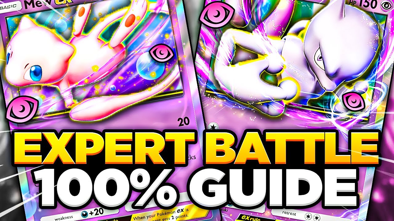 Mew and Mewtwo EX (Mythical Island) Expert Solo Battle 100% Guide ...