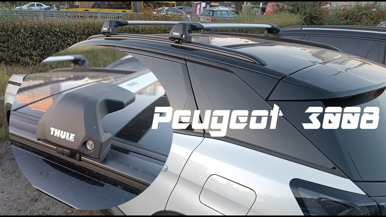 Roof rack Peugeot 3008 Crossbars Installation - YouTube