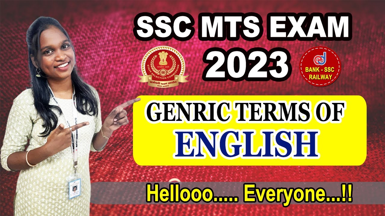 SSC MTS Exam : Generic Terms OF English | SSC Exam English Important ...