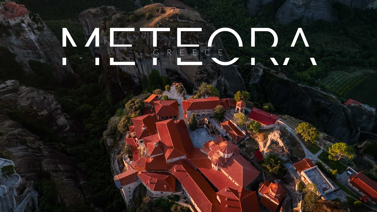 Meteora in Greece: A drone tour at sunrise - YouTube