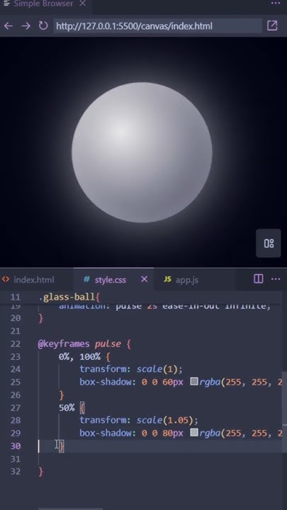 🔥CREATE a Glowing Glass Ball Effect with CSS🌕 - YouTube