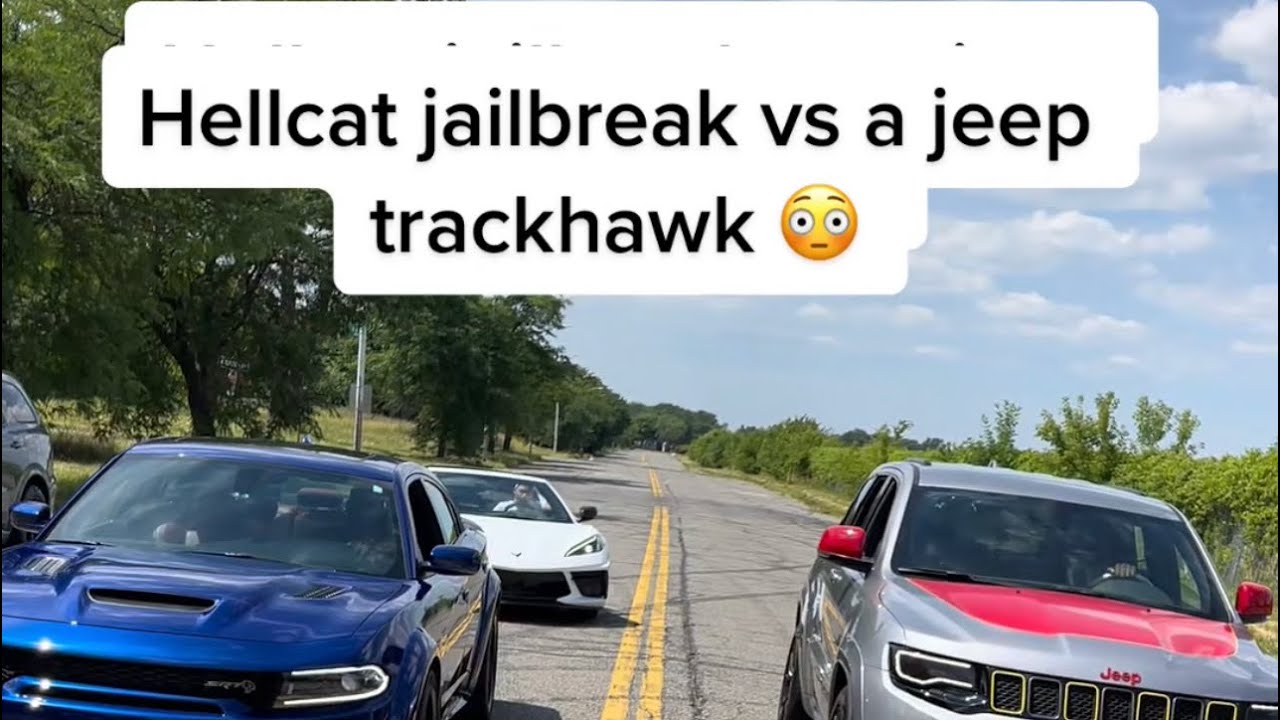 Hellcat jailbreak 👹vs jeep Jeep track hawk 🦅 - YouTube