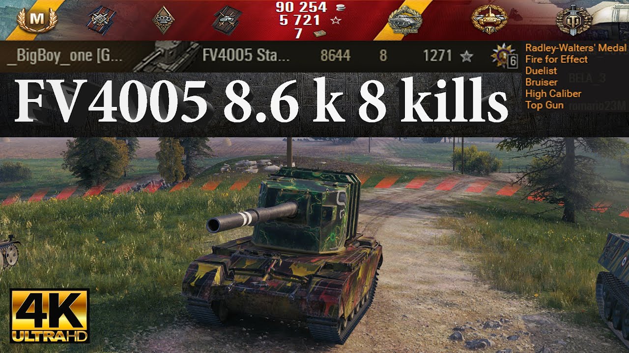 FV4005 Stage II video in Ultra HD 4K🔝 8644 dmg, 8 kills, 1271 exp 🔝 ...