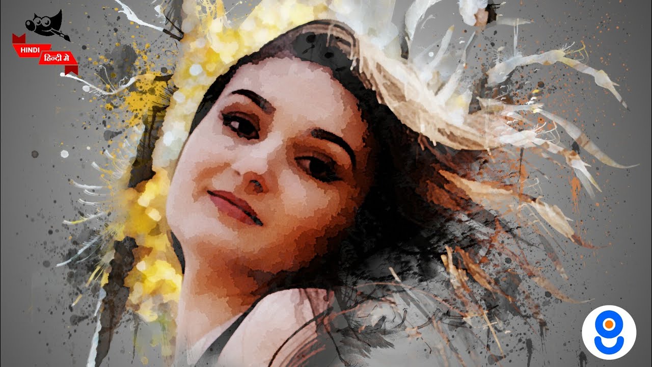 Water color splesh effect GIMP in Hindi - YouTube