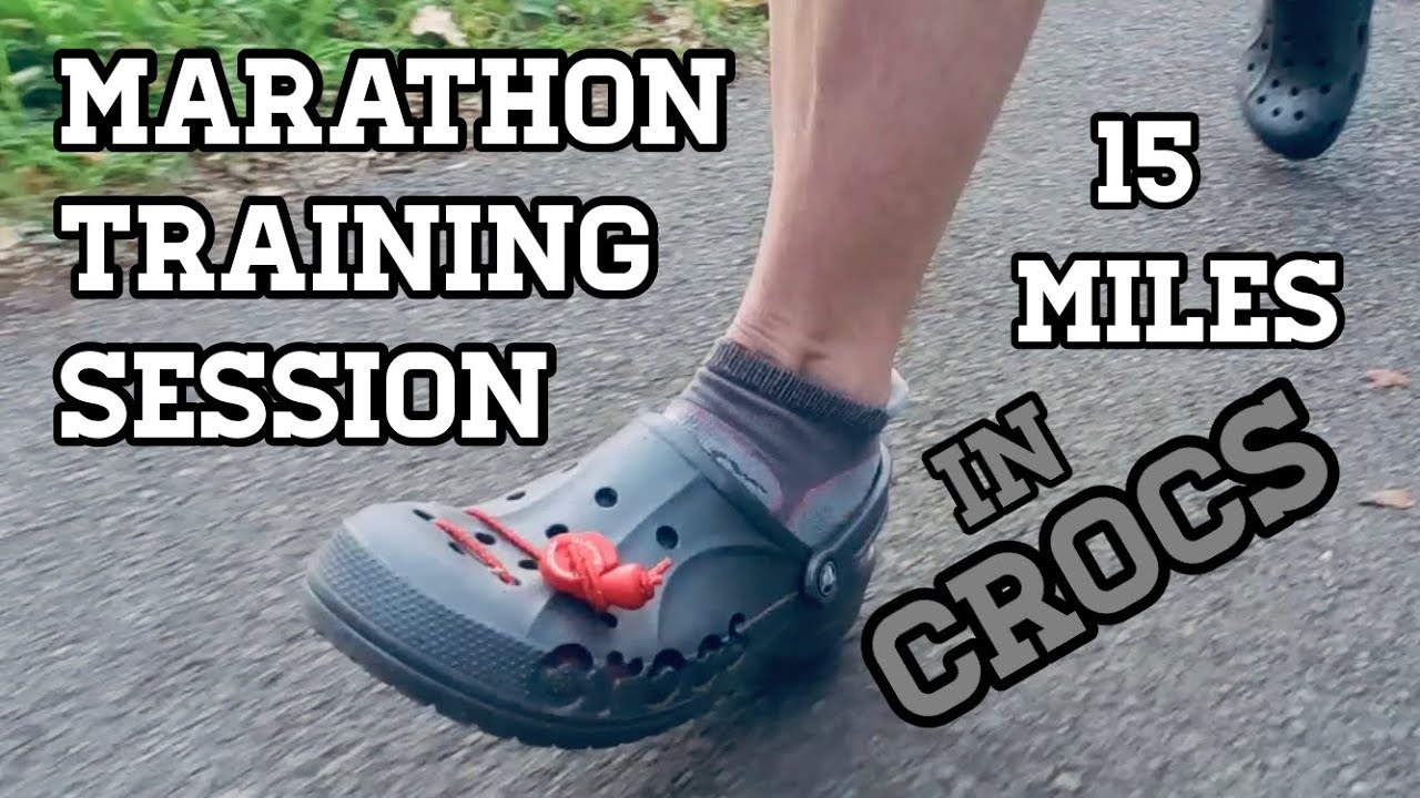 Will I run my marathon in CROCS in 7 days time? - YouTube