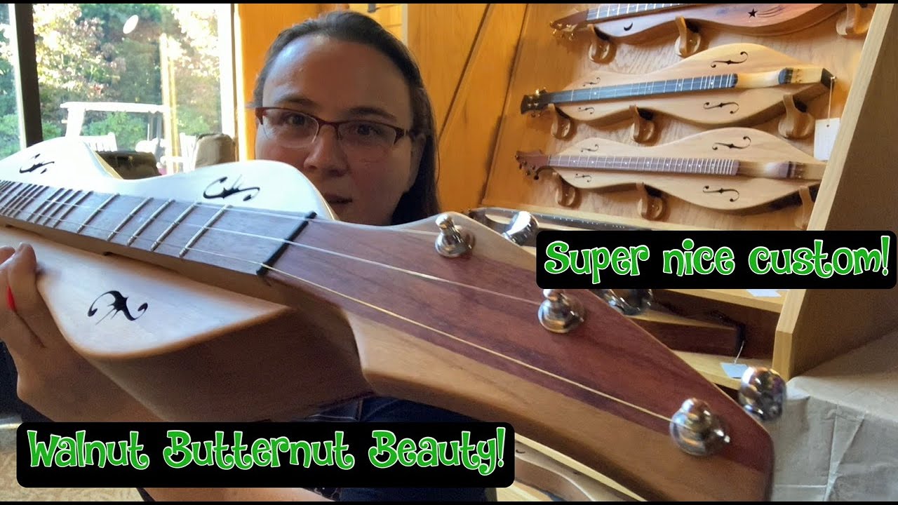 Custom Dulcimer Build Walnut Butternut | Radiused Fretboard, Galax Back, Contemporary Headstock ...