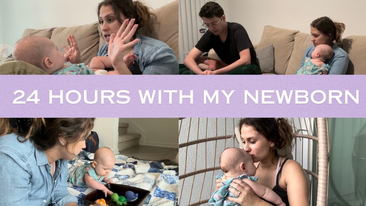 a REAL day in the life with a newborn baby (24 hours) - YouTube