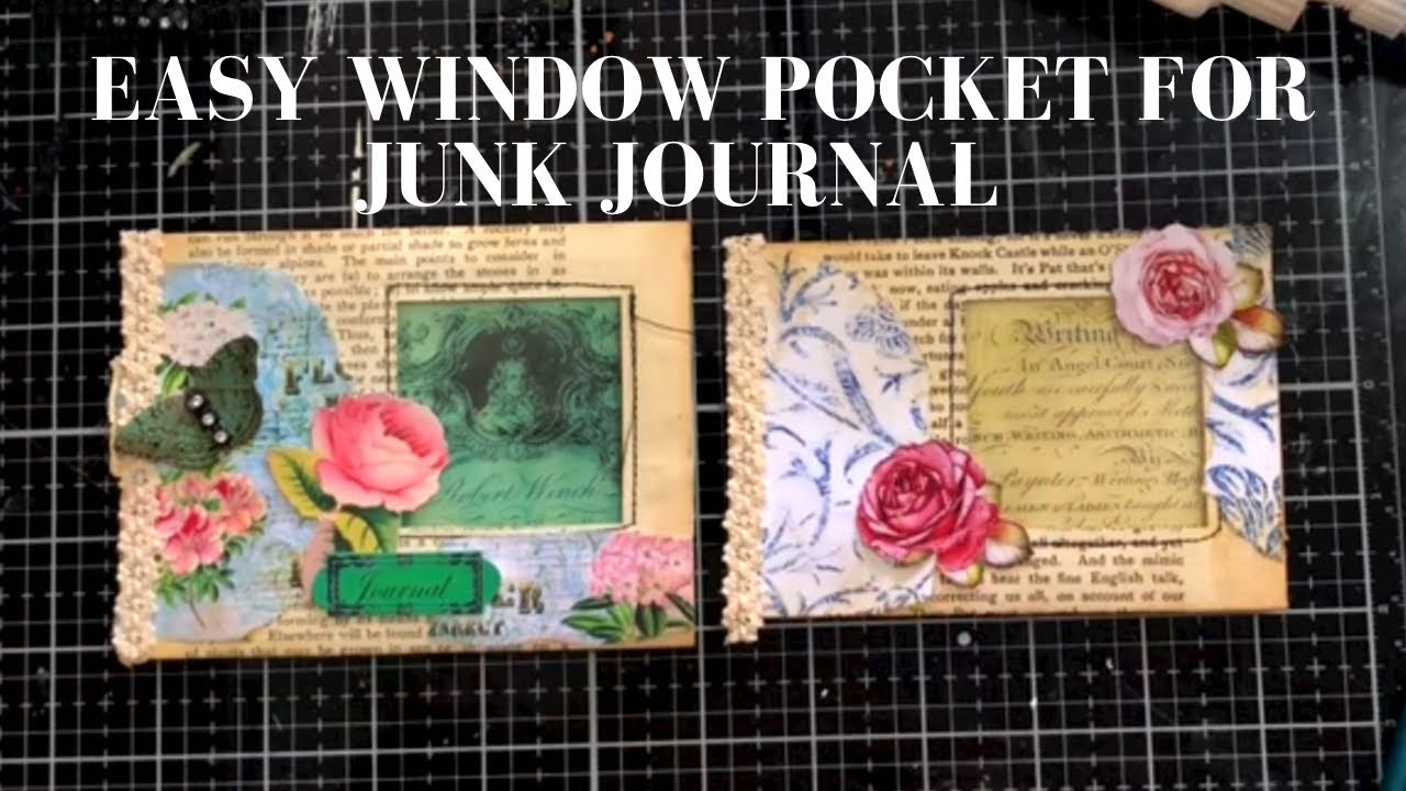 Easy Window Pocket for Junk Journal TUTORIAL - YouTube