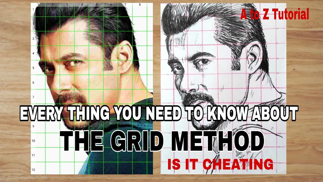 Salman Khan Portrait / Grid method for Drawing Outline-A to Z about ...