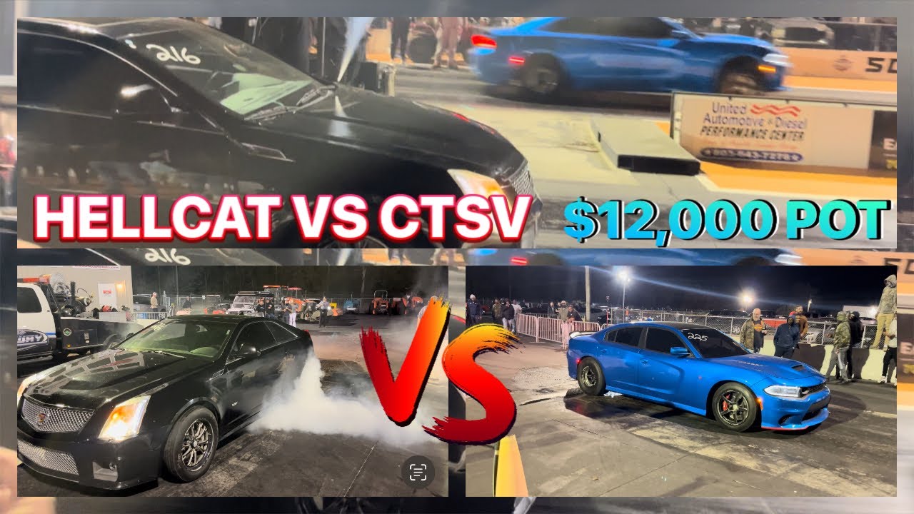 (GA) HELLCAT VS (SC) CTS-V | $12,000 POT VLOG !!! | LOTS OF DRAMA ...