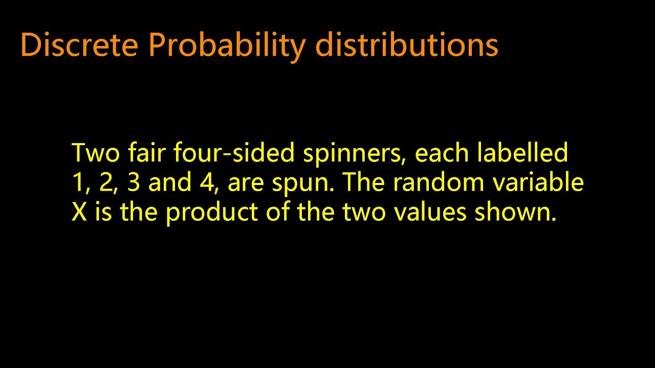 random variable | discrete probability distribution | Two fair four ...