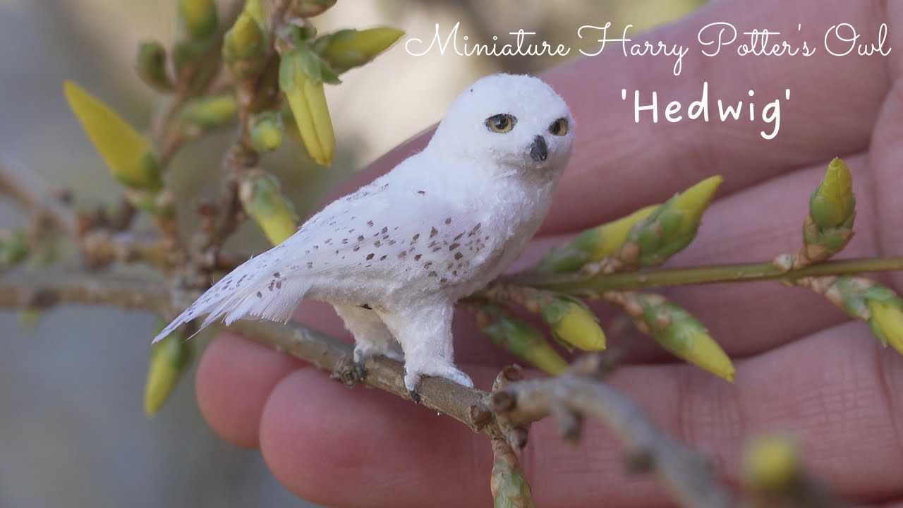 The Making of Miniature Owl 'Hedwig' - Harry Potter Miniature | Polymer ...