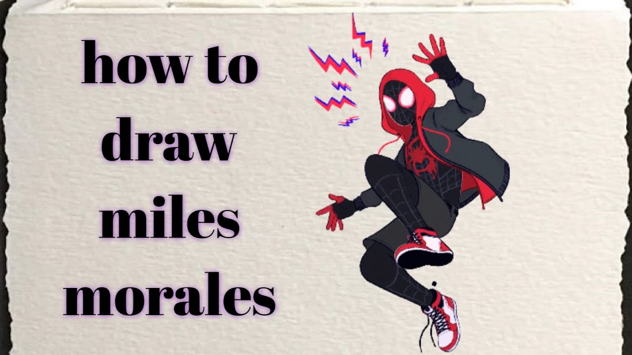 how to draw miles morales | easy drawing | simple drawing | spider man ...