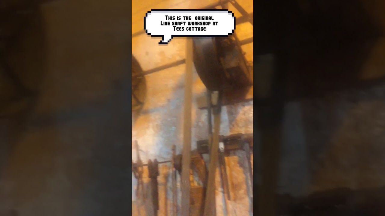 The original line-shaft workshop at Tees Cottage Pumping Station - YouTube