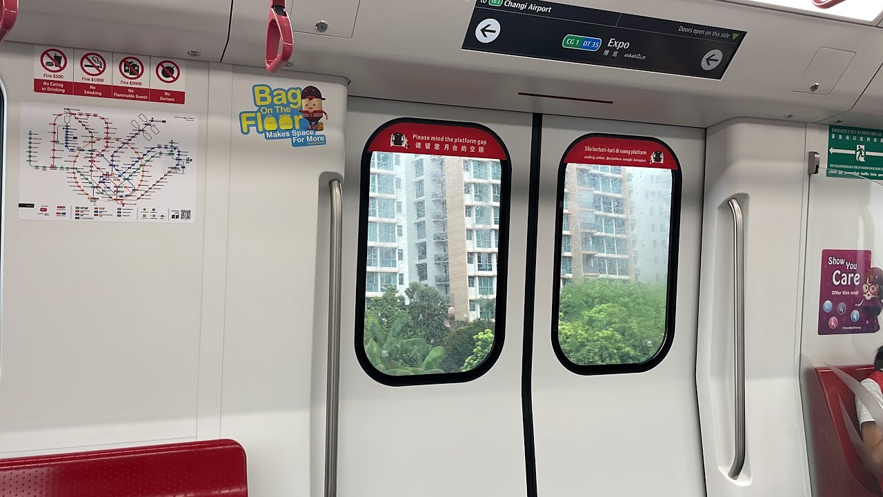 [Missing Stickers] [SMRT] Alstom Movia R151 train ride (Tanah Merah ...