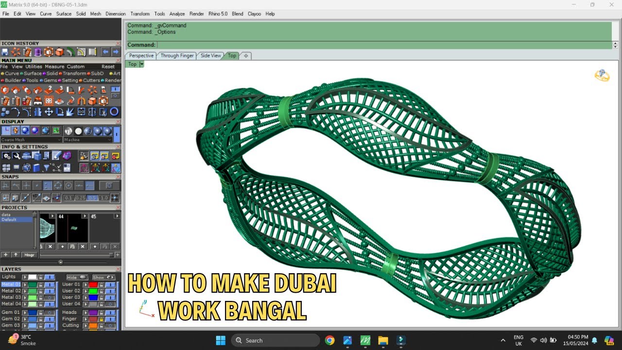 How To Make Dubai Jali Bangels Jewellery Design Matrix 9 (Unity ...