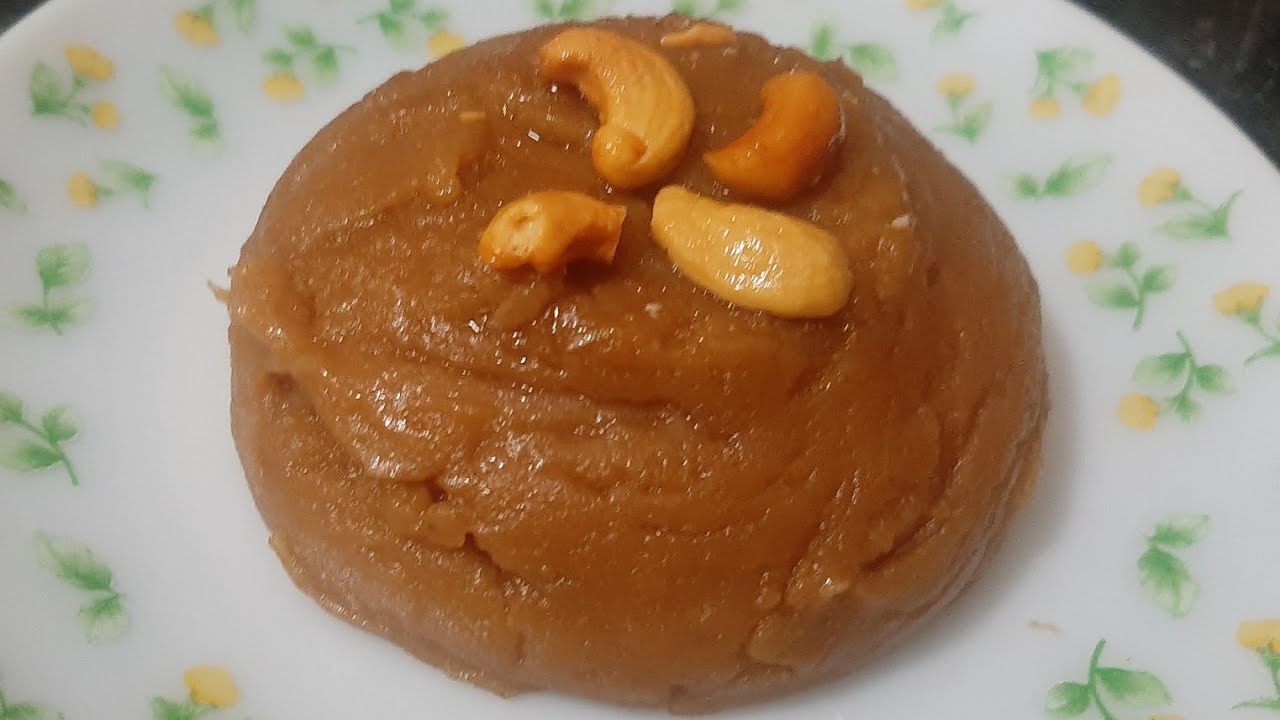 Wheat halwa with jaggery | Godi hittina halwa | How to make wheat halwa ...