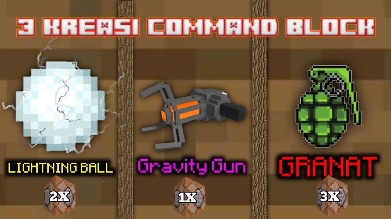 3 kreasi command block?! - Lightning Ball,Gravity Gun,Granat [] TCB#15 ...