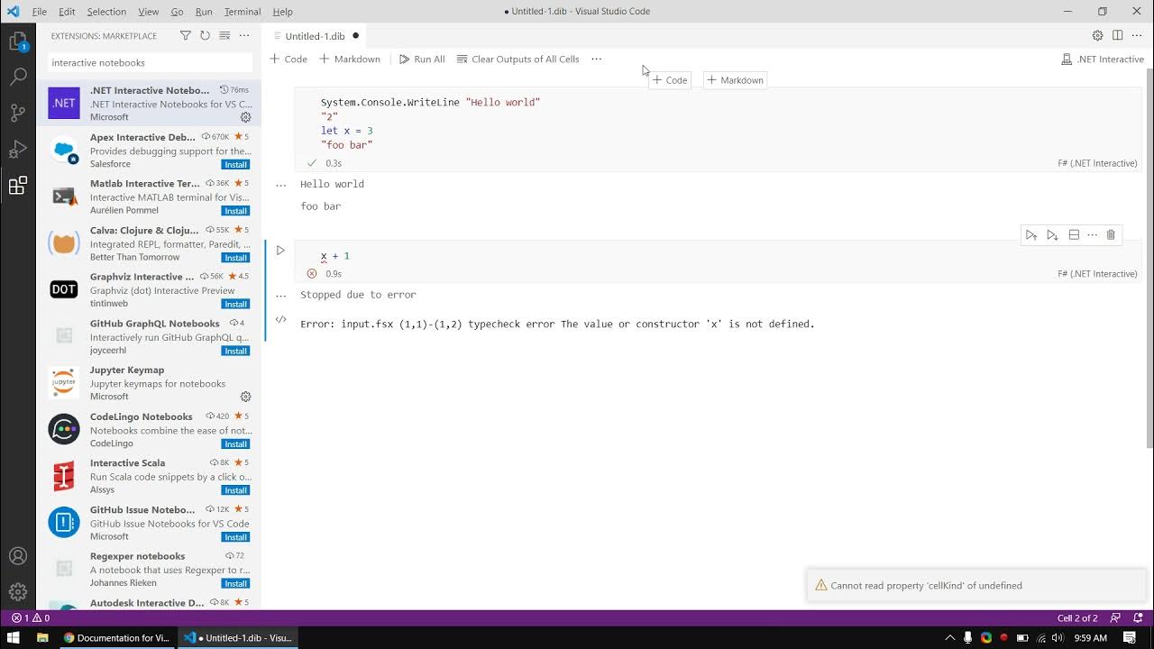Getting Started with F# using VS Code Interactive Notebooks - YouTube