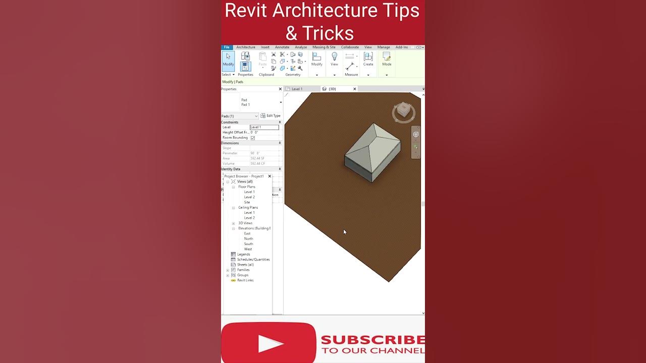 Revit Architecture Tips & Tricks | How To Create Building Pad on Toposurface #tutorial #shorts ...