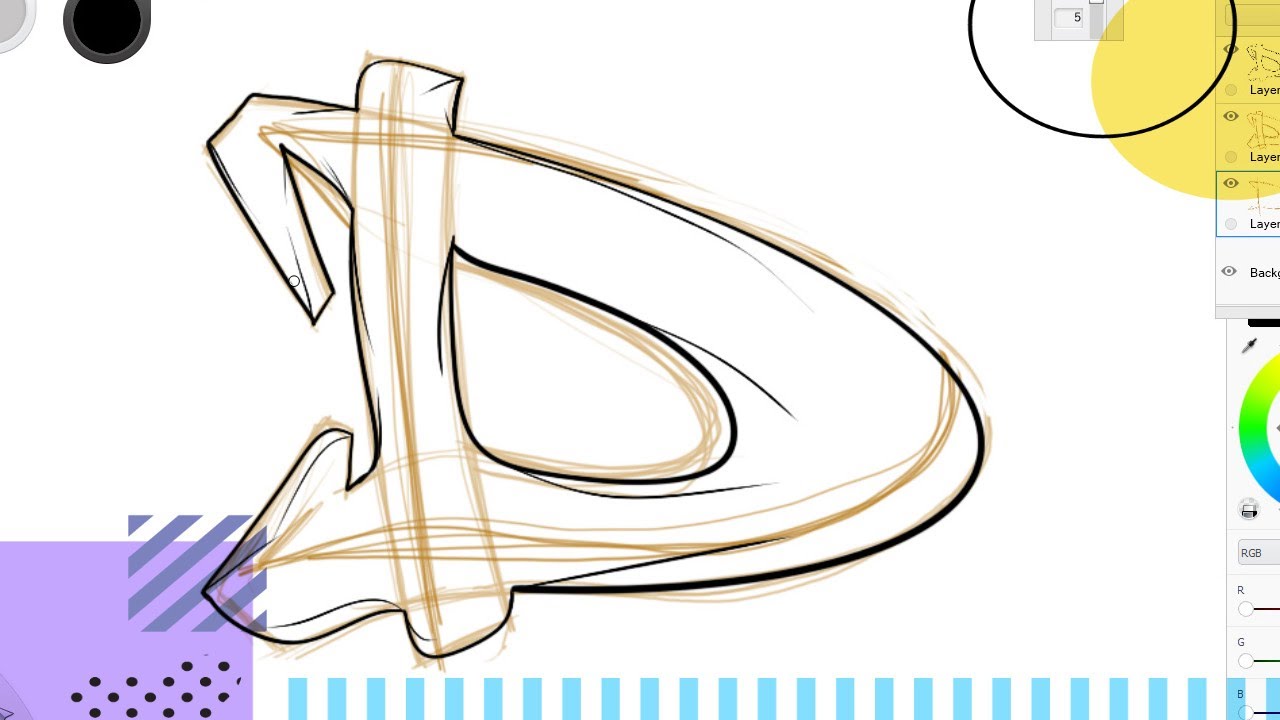 GRAFFITI LETTER D TUTORIAL #3, Lets learn how to GRAFFITI ART A to Z ...