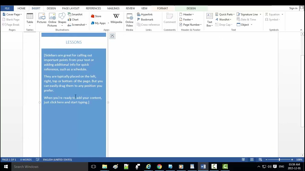 MS Word 2013 How To Make A Sidebar In Word 2013 YouTube ms-word-2013-how-to-make-a-sidebar-in-word-2013-youtube