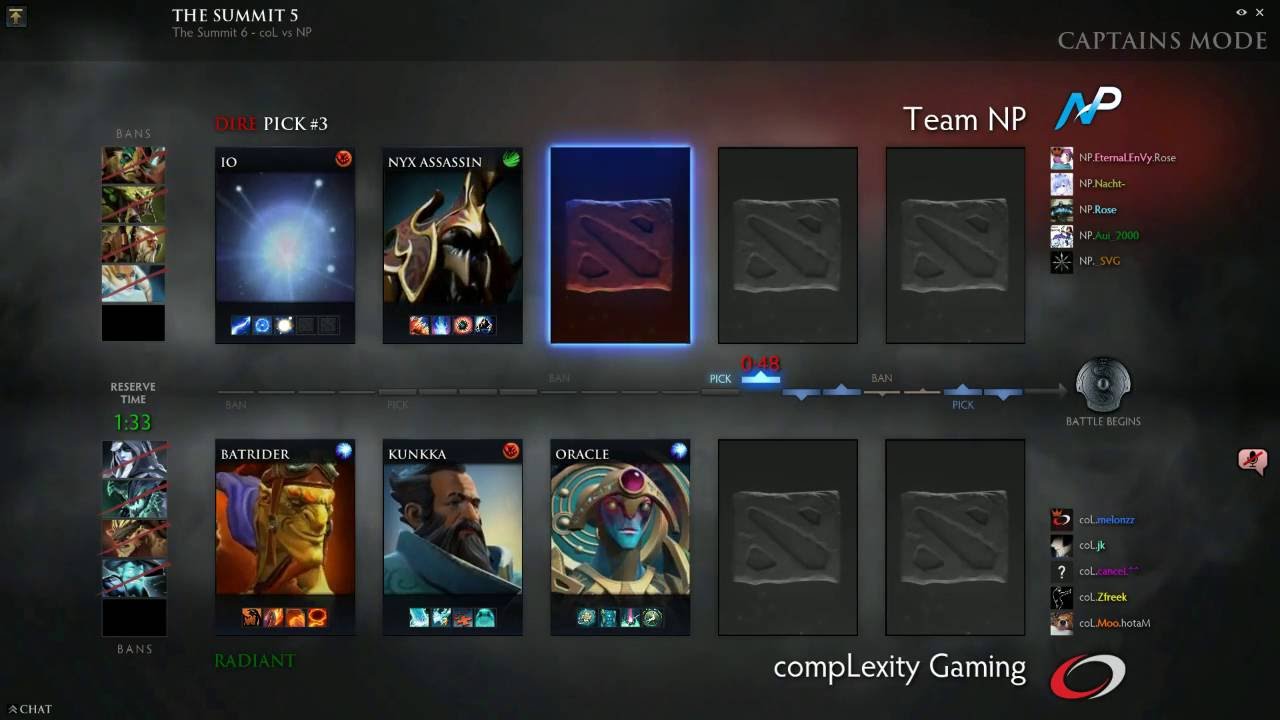 NP vs CoL Game 1 - The Summit 6 American Qualifiers - @DotaCapitalist ...