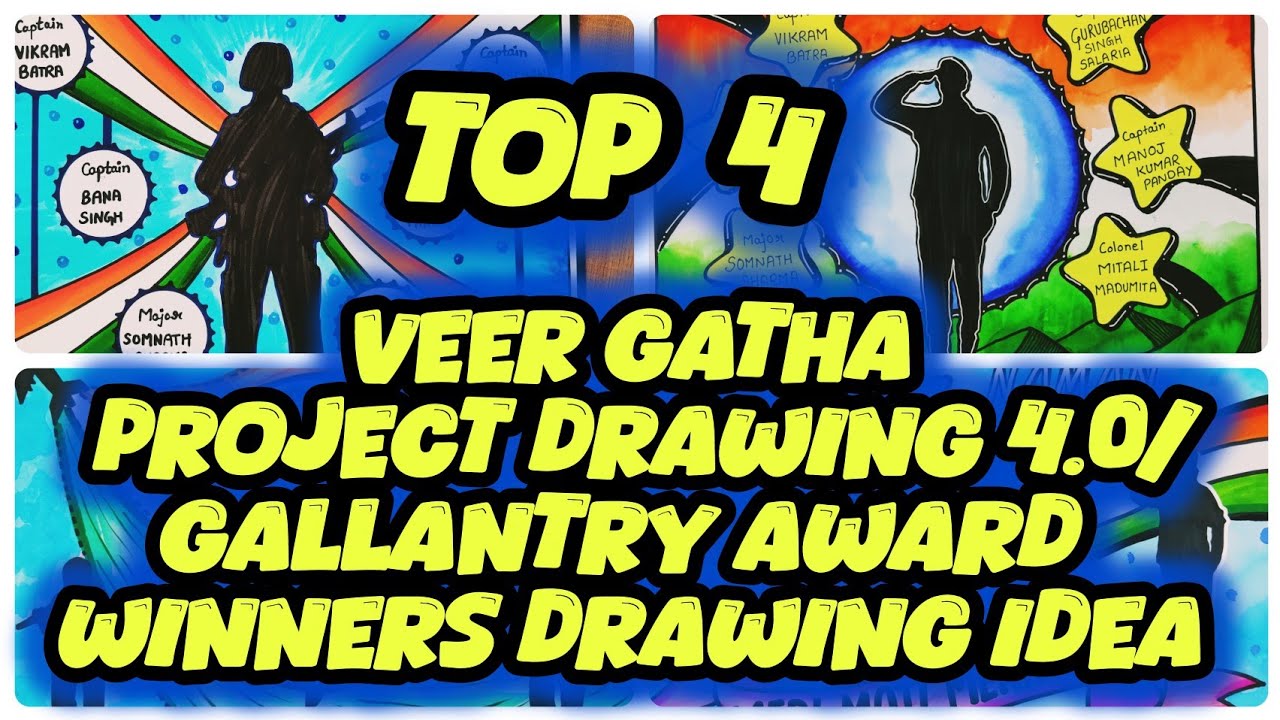 Veer Gatha Project Drawing 4.0 | Gallantry Award winners drawing idea ...