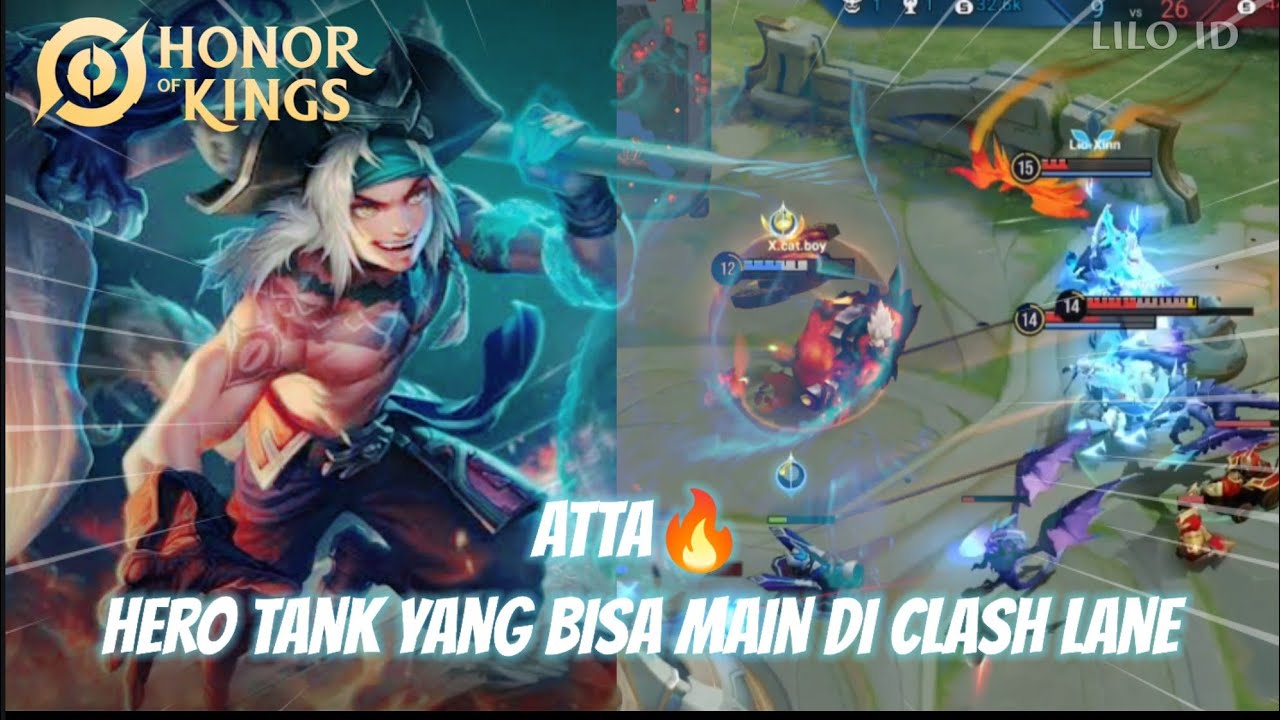 Atta🔥 - Hero Tank yang bisa main di Clash Lane #gameplay #hok # ...