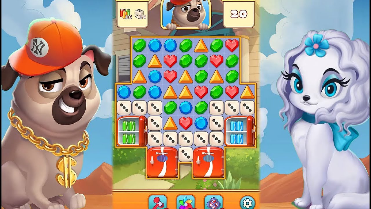 Super Pug Story Match 3 puzzle Level 1 - 15 Gameplay - YouTube