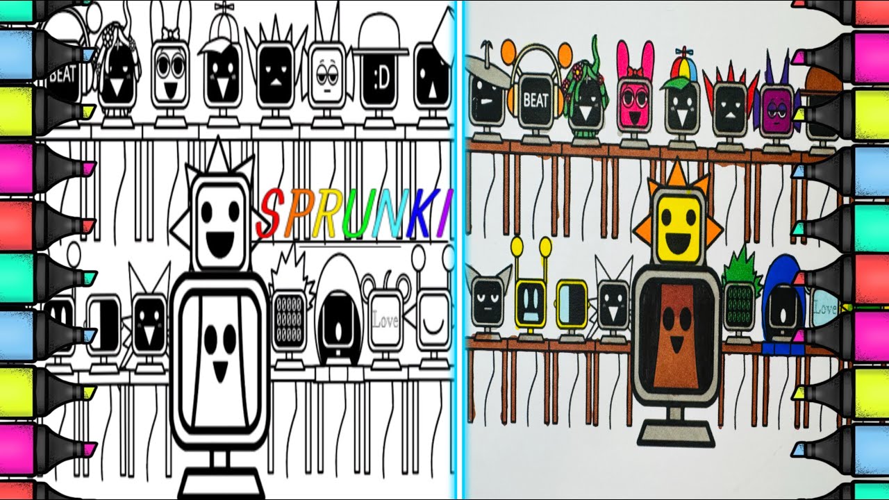 New Coloring Pages All Sprunki Mr. Fun Computers 🖥️🤩 #coloring #drawing ...