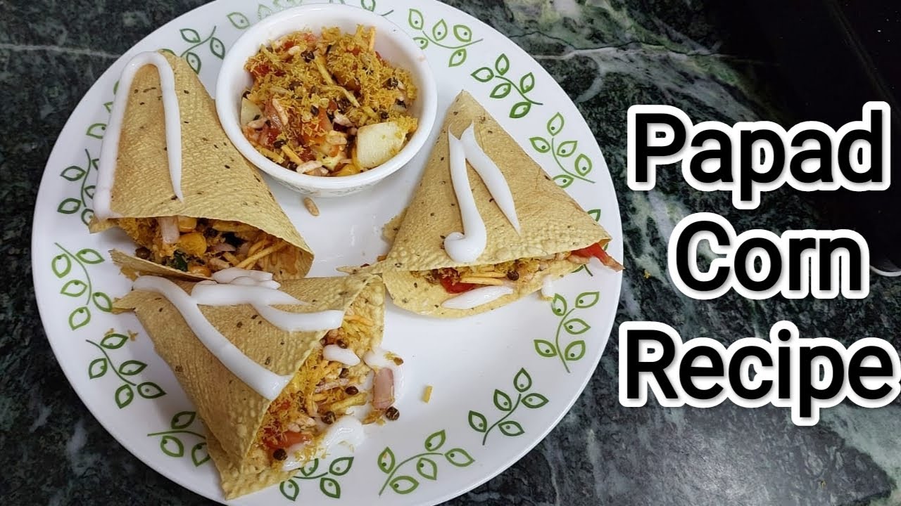 Papad corn recipe🌽| Breakfast recipe | #eveningsnacks #food #foodie # ...