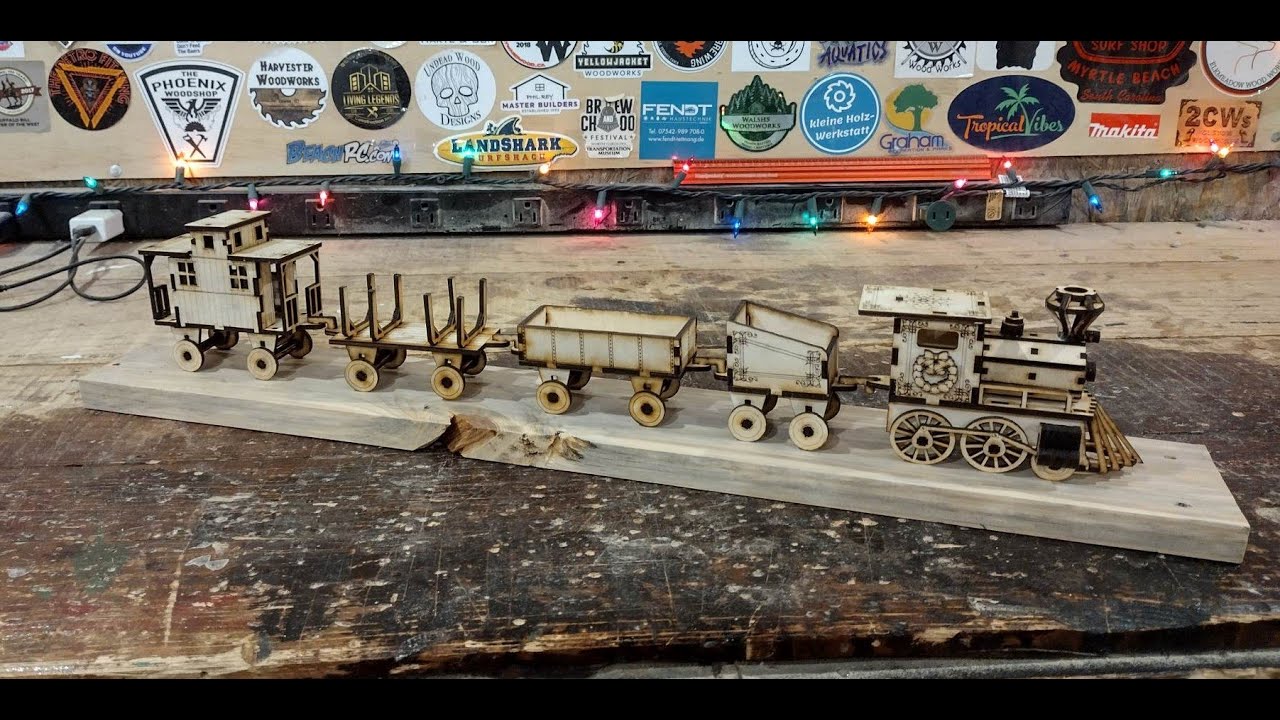 Laser Cut Christmas Train, Longer Ray5 Project - YouTube