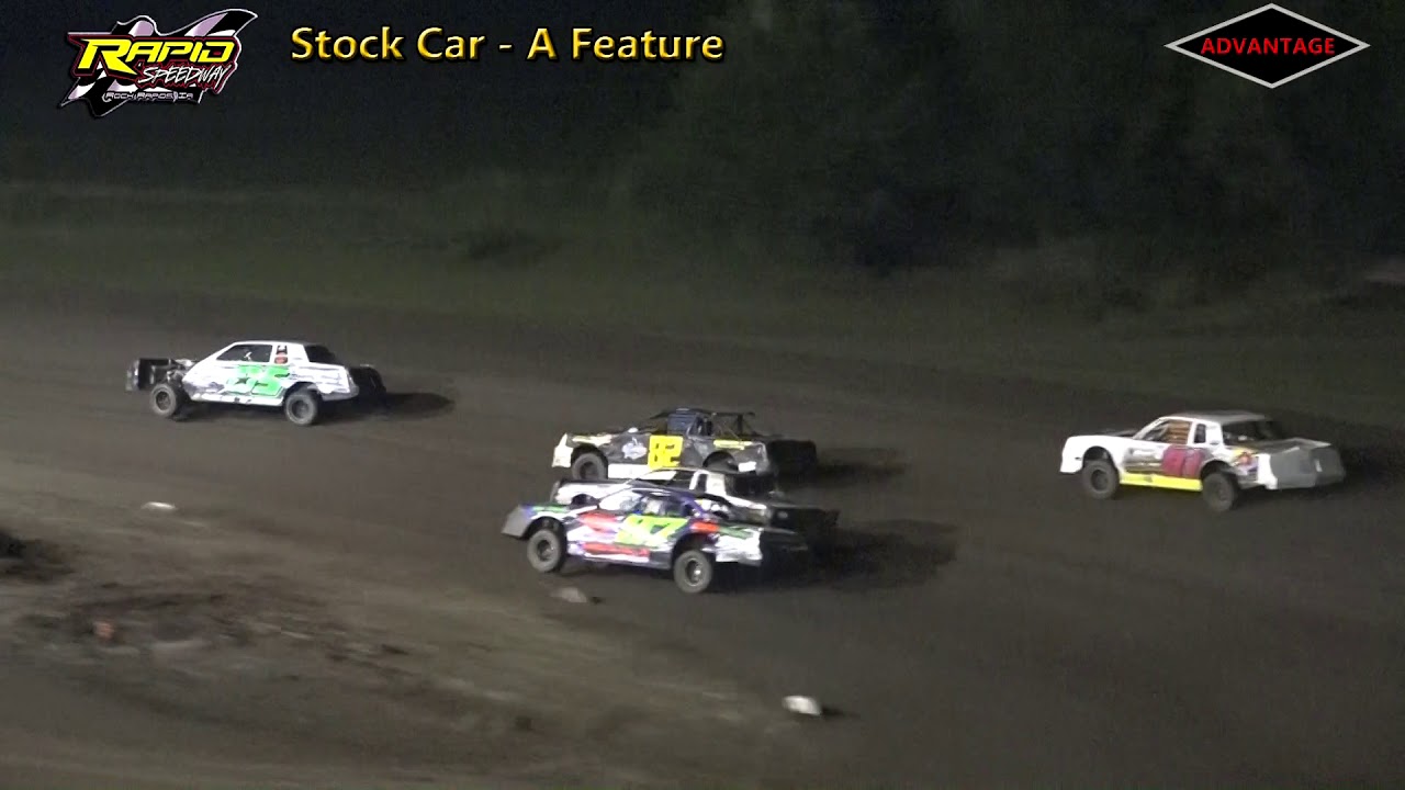 Stock Car A Feature - Rapid Speedway - 8/30/18 - YouTube