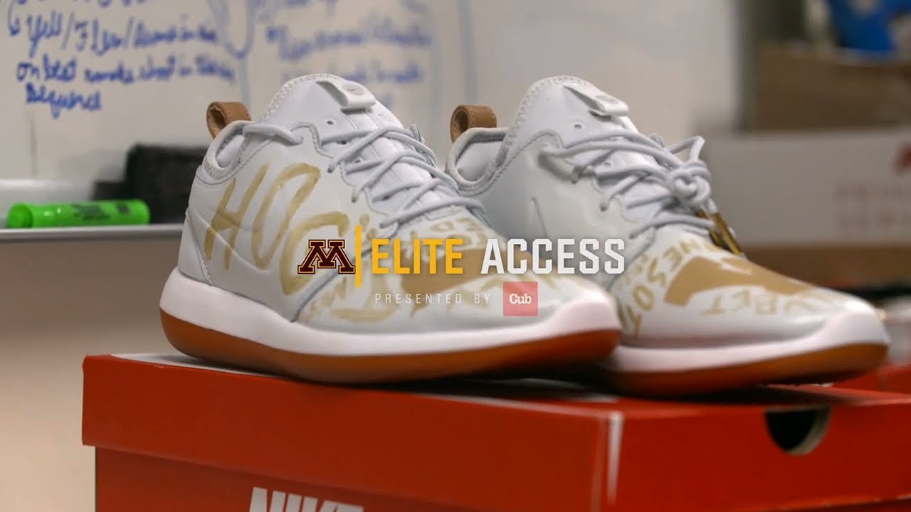 Elite Access: Coach Fleck's Gophers-Hawkeyes Custom Shoes - YouTube
