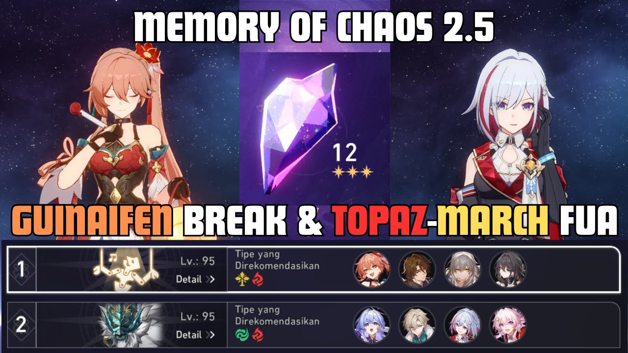 Guinaifen Break & Topaz-March 7th Hunt FUA | Memory of Chaos 12 ...