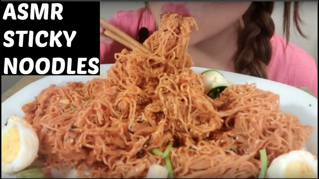 ASMR: Korean Spicy Cold Chewy Noodles (Bibim Naengmyeon 비빔냉면) 😍MUKBANG😍 ...