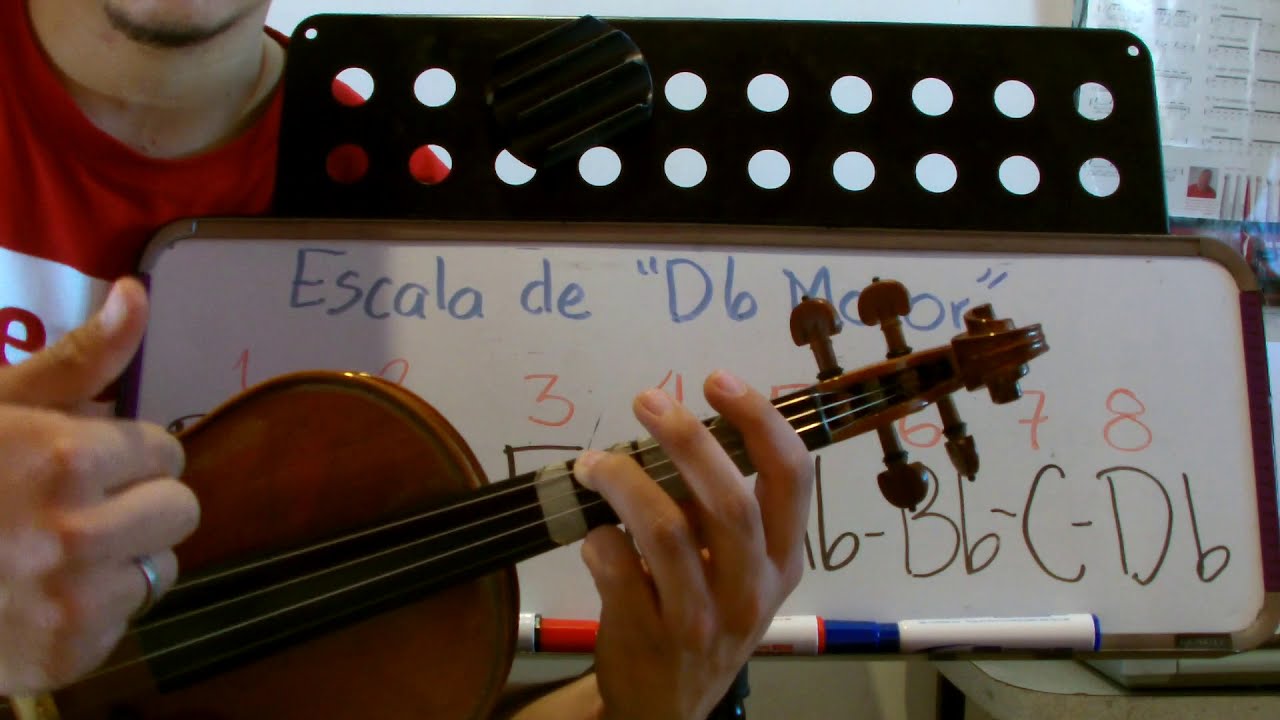 Escala de Re Bemol Mayor (Db)- Violín - YouTube